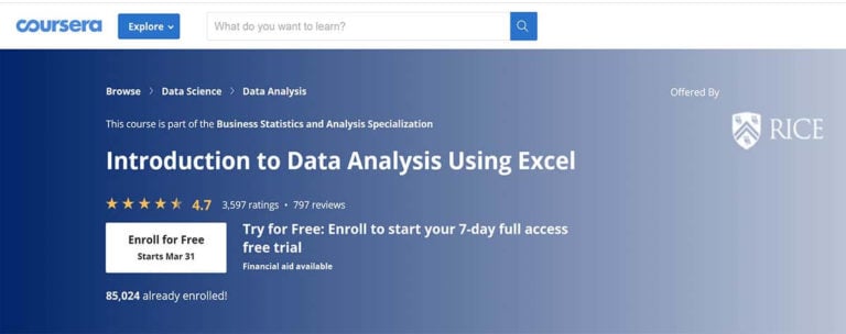 7 Best Excel Courses to Quickly Become a Spreadsheet Guru - E-Student